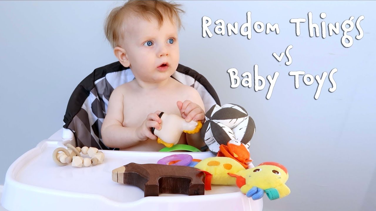 Baby Toys Vs Random Things - 9 month old test - YouTube