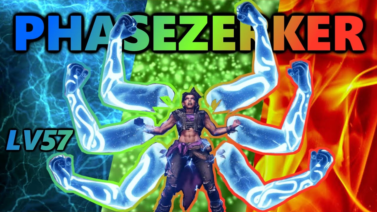 PHASEZERKER AMARA LV57 - CRAZY ELEMENTAL DAMAGE [Borderlands 3] - YouTube