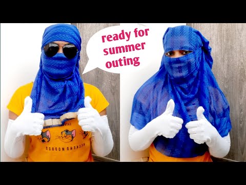 How to cover face & hands in summer with dupatta & gloves. - YouTube