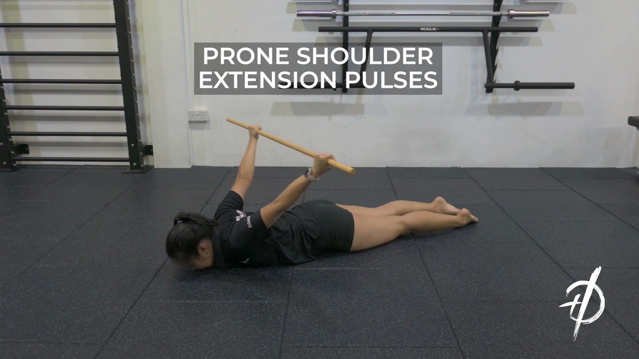 Prone Shoulder Extension Pulses - YouTube