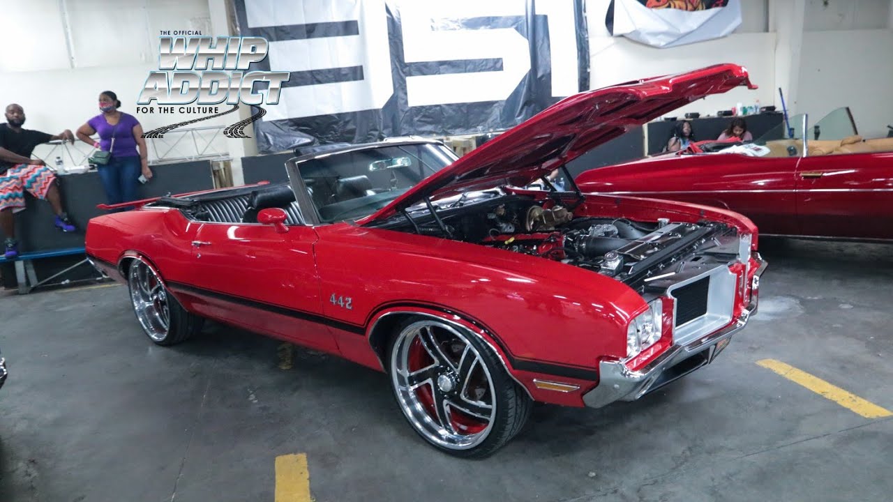 WhipAddict: Red LSX 72' Oldsmobile Cutlass Convertible on 22/24" Custom ...