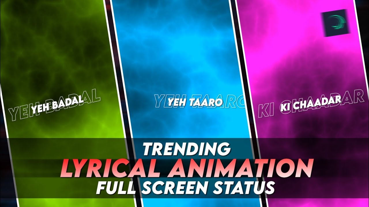 Trending Colour Baground Lyrical Animation Status Editing|Alightmotion ...