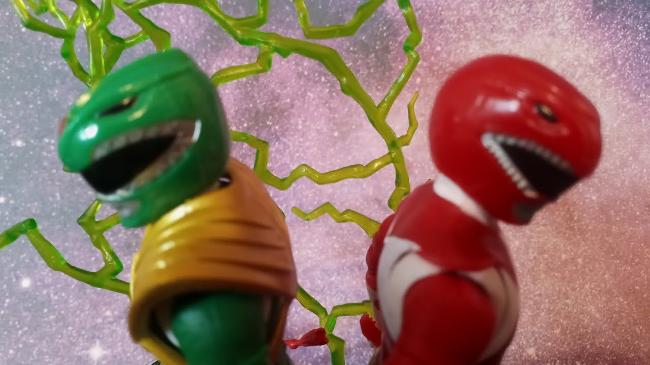 Red Ranger vs Green Ranger Power Rangers - YouTube