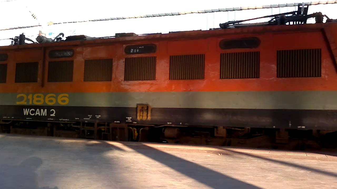 WCAM 2 Getting ready to run at 140 kmph MUMBAI- DELHI Rajdhani Exp ...
