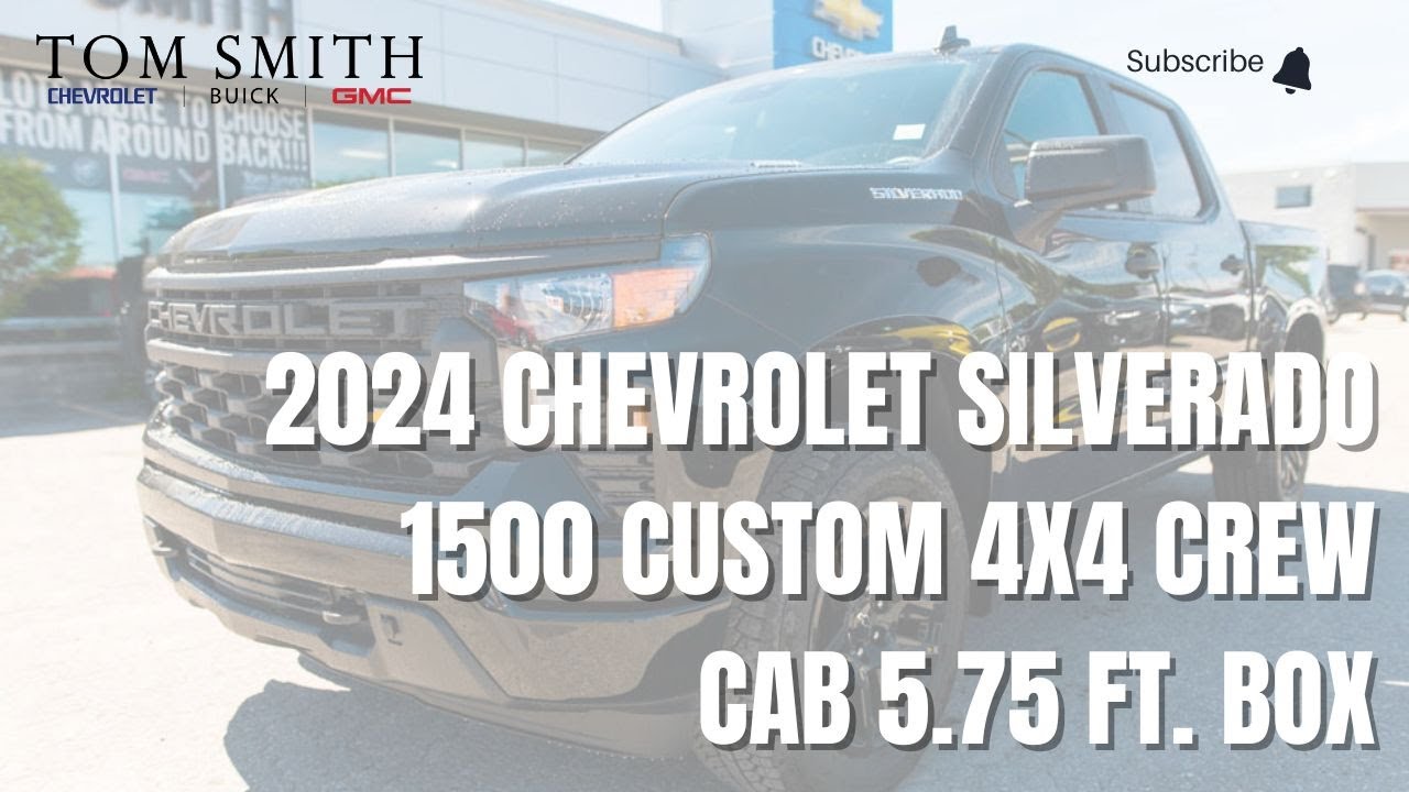 2024 CHEVROLET SILVERADO 1500 CUSTOM 4X4 CREW CAB 5.75 FT. BOX - YouTube