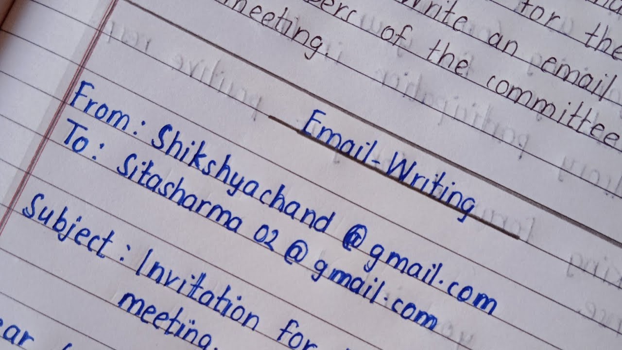 Write an email inviting the other members of the committee for its ...