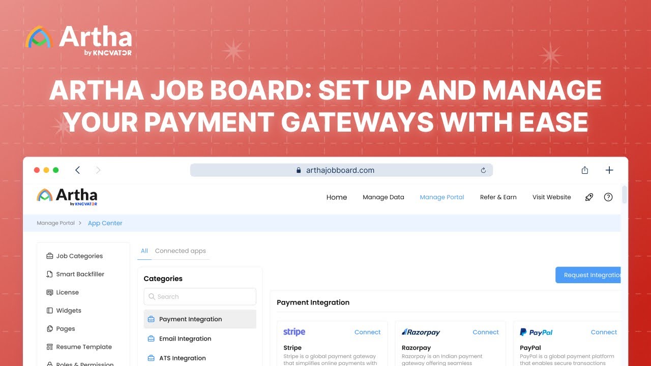 Artha Job Board: Set Up and Manage Your Payment Gateways with Ease ...