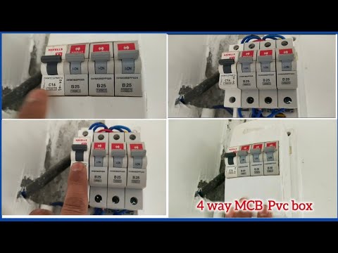 MCB PVC BOARD | 4 way mcb box | Mcb fitting in board | Electrical work ...