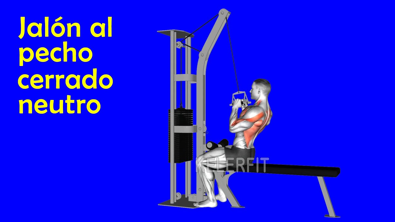 Como ejercitar el pecho con la rutina jalón al pecho cerrado neutro ...