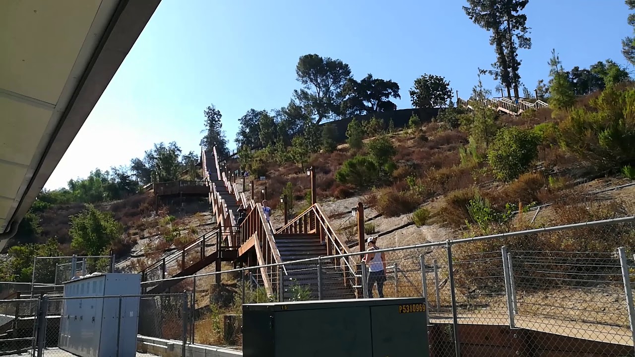 Judah and Sera running the stairs at Hillcrest Park in Fullerton - YouTube