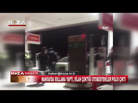 MANİSA’DA SOLLAMA YAPTI, SİLAH ÇEKTİĞİ OTOBÜSTEKİLER POLİS ÇIKTI