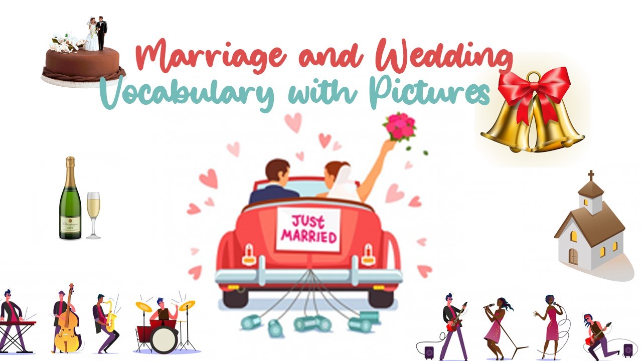 Marriage and Wedding Vocabulary with Pictures | Wedding Words | English ...