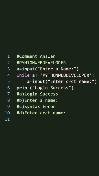 Python Mcq Shorts Trending Pythonprogramming Python Coding Programming Quiz Shortvideo