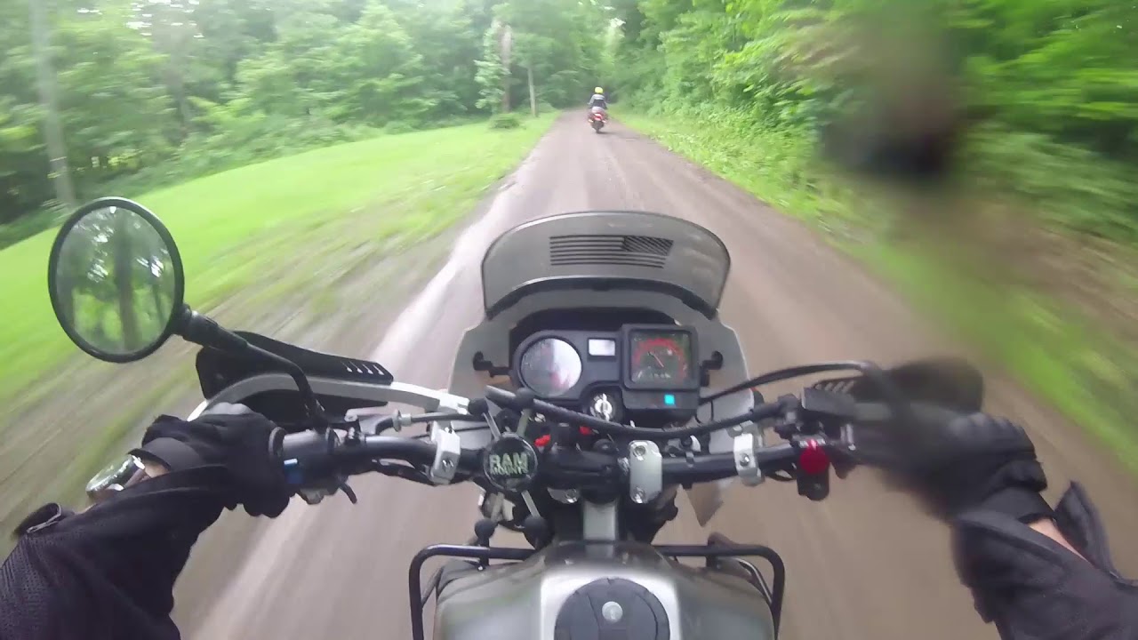KLR 650 Riding on Gravel Road in Ohio - YouTube