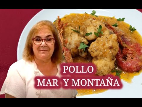 👍POLLO MAR Y MONTAÑA ️ Pollo con gambas, otra espectacular receta de la ...