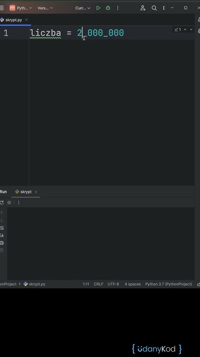 📖🧹 Czytelny Zapis Dużych Liczb w Języku Python! 💻🐍 #python # ...