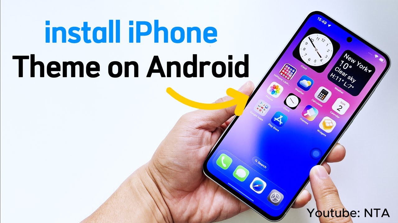 How to install iPhone Theme on Android - YouTube