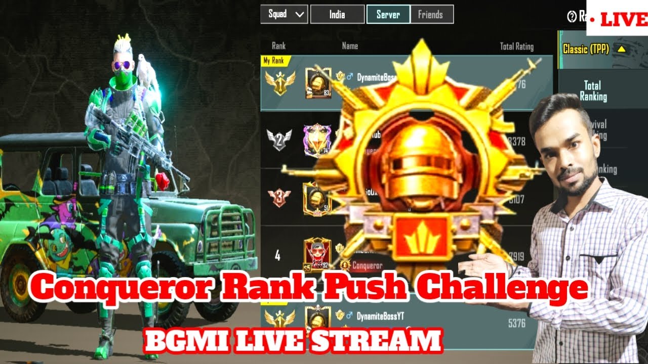 Conqueror Rank Push Challenge | Bgmi Live Streaming #bgmilive # ...