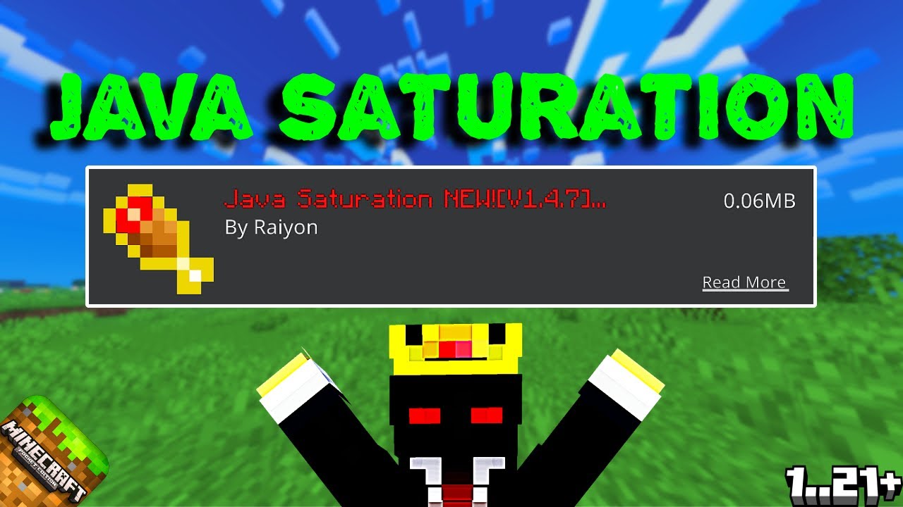 Java Saturation Mod MCPE 1.21+ (100% Working) - YouTube