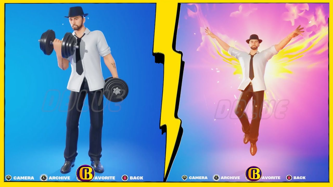 FORTNITE Marshall Never More (Sleeves Rolled) Hat (On) with All Emotes ...