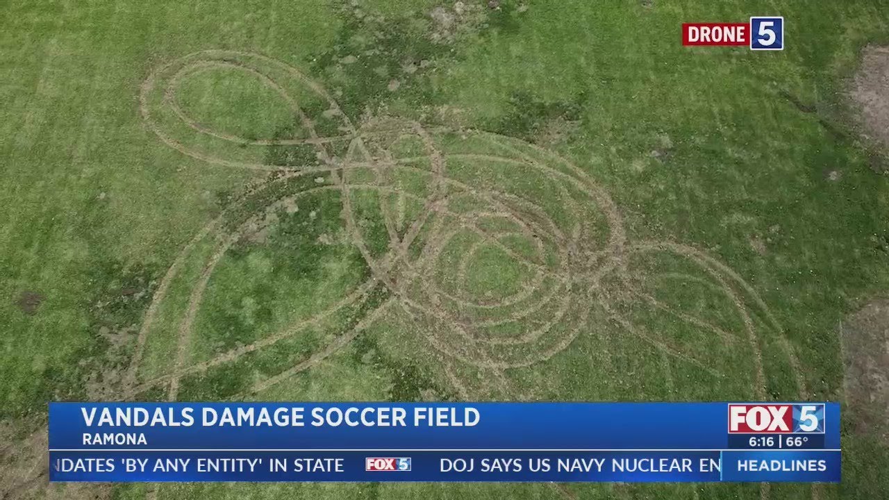 Tips Sought After Vandals Destroy Youth Soccer League Field - YouTube