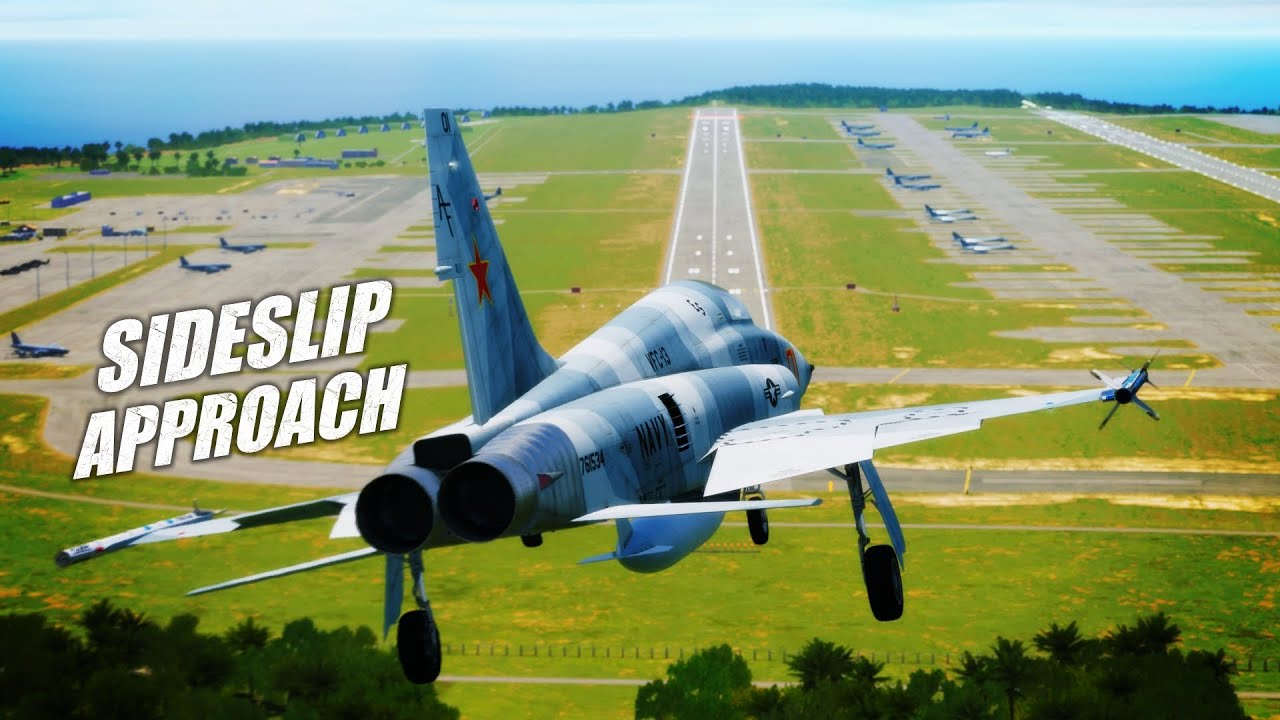 F-5E Sideslip Approach | Andersen AFB, Guam - YouTube