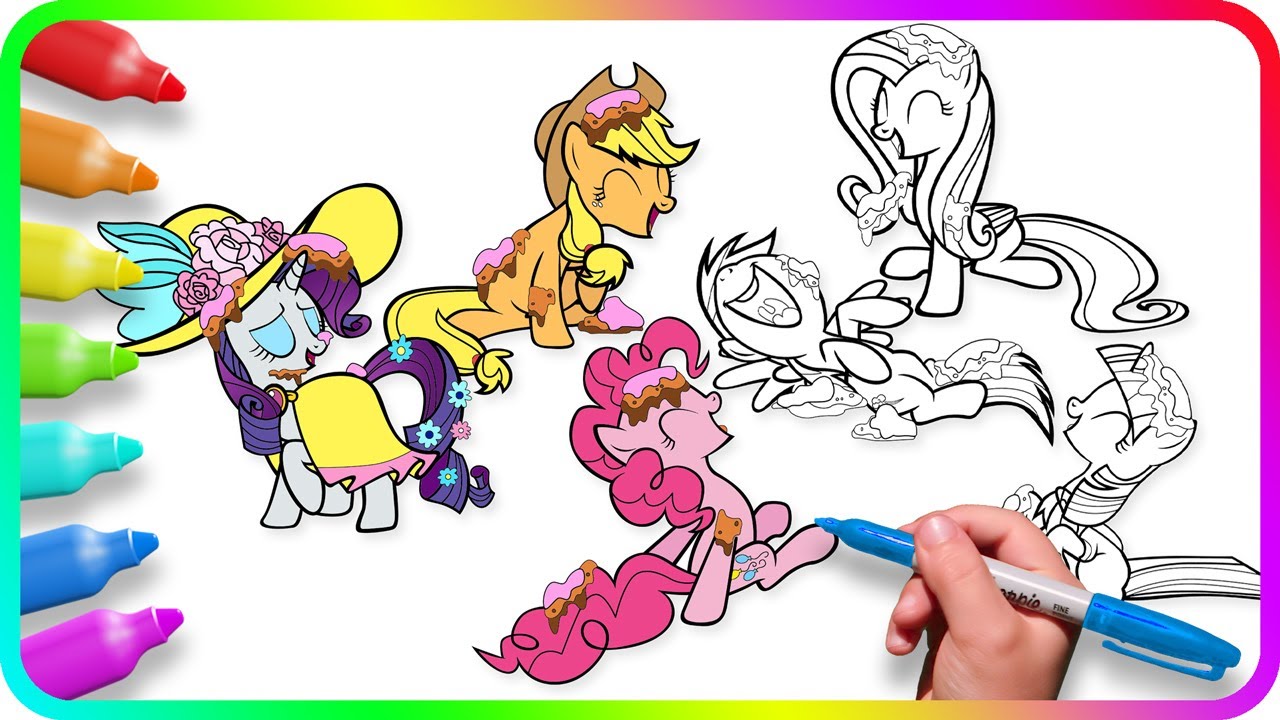 MY LITTLE PONY Coloring Pages. How to draw My Little Pony. Easy Drawing ...