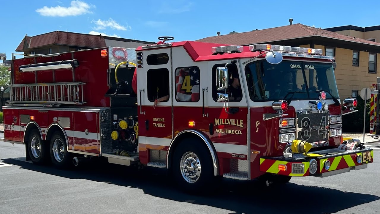 Millville Volunteer Fire Company Engine Tanker 84-4 - YouTube