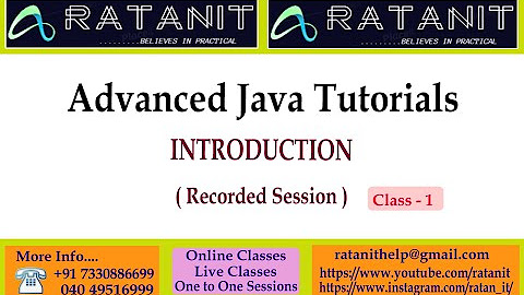 Advanced java online training by Mr.Ratan - YouTube
