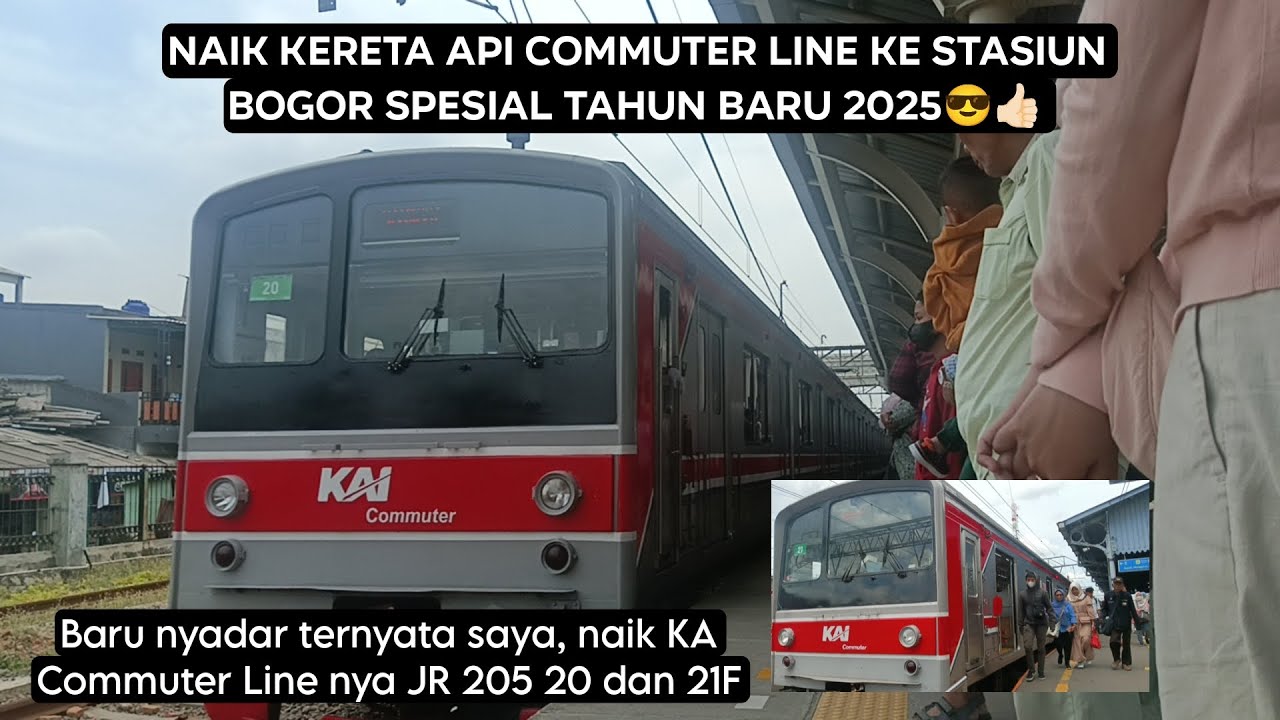 Naik kereta api Commuter Line ke Stasiun Bogor spesial Tahun Baru 2025😎 ...