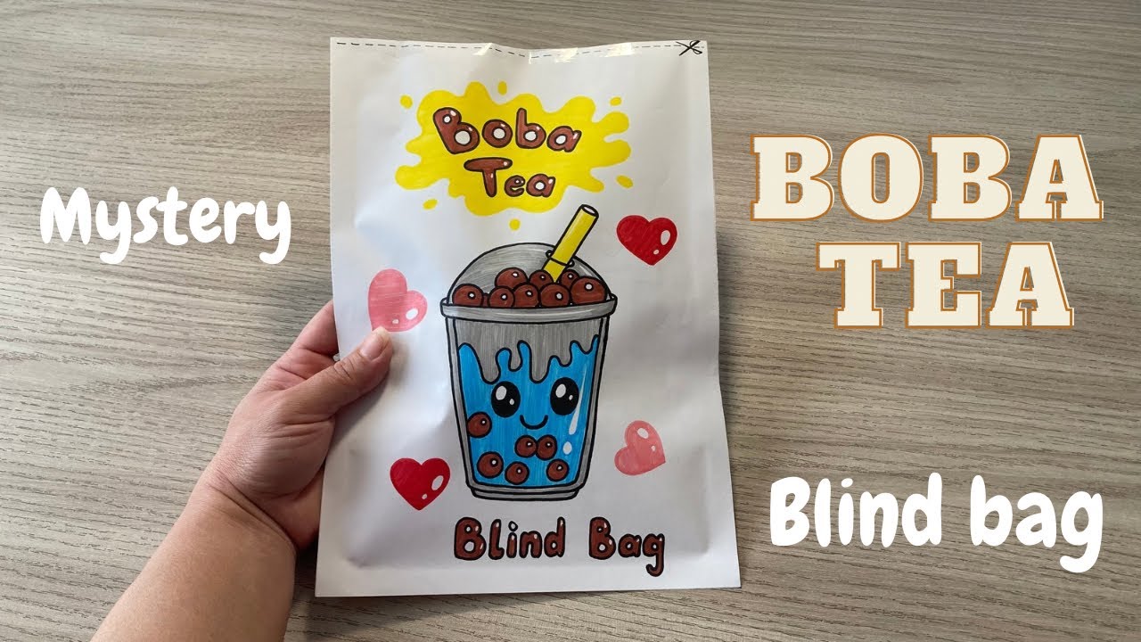 🟤[ASMR]🟤Bubble tea blind bag | boba tea paper bag | Diy boba tea #diy # ...