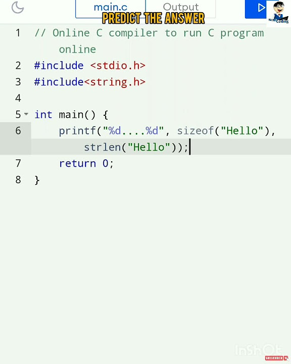 Predict The Answer For Above Program Using String Happycoding Cprogramming Tamil C