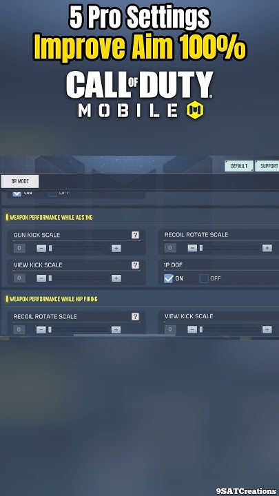 TOP 5 Pro Settings To Improve AIM 100% in COD Mobile #shorts #viral #codm - YouTube
