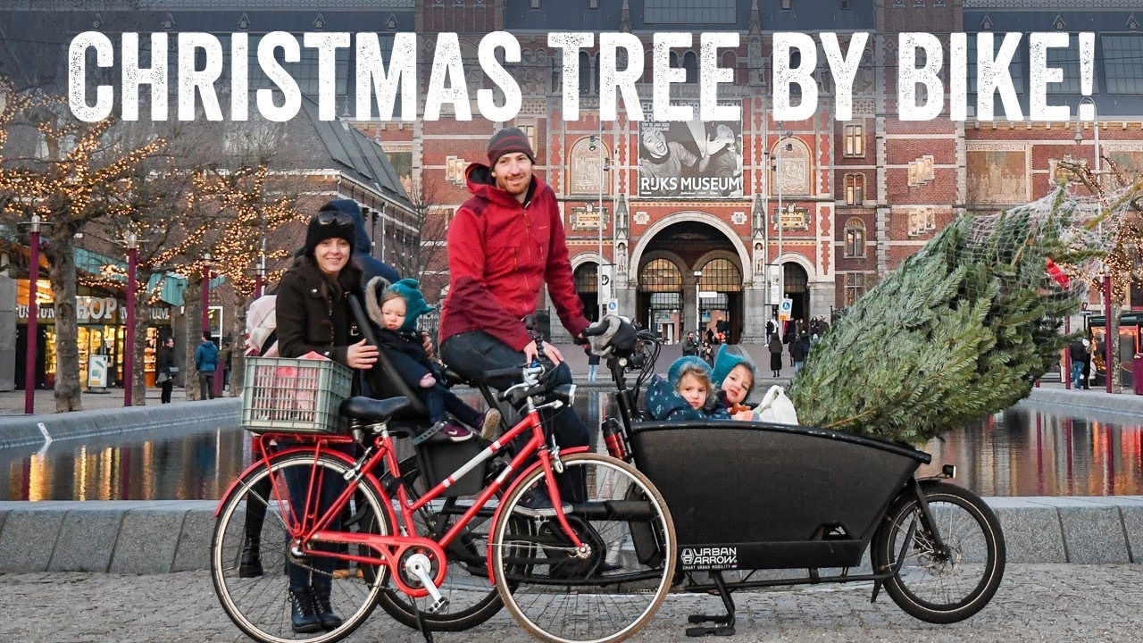 Family Christmas Tree by Bike in Amsterdam - YouTube