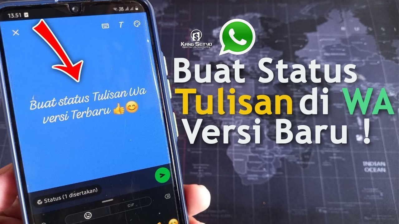 Cara Buat Status Tulisan di Wa Versi Terbaru - YouTube