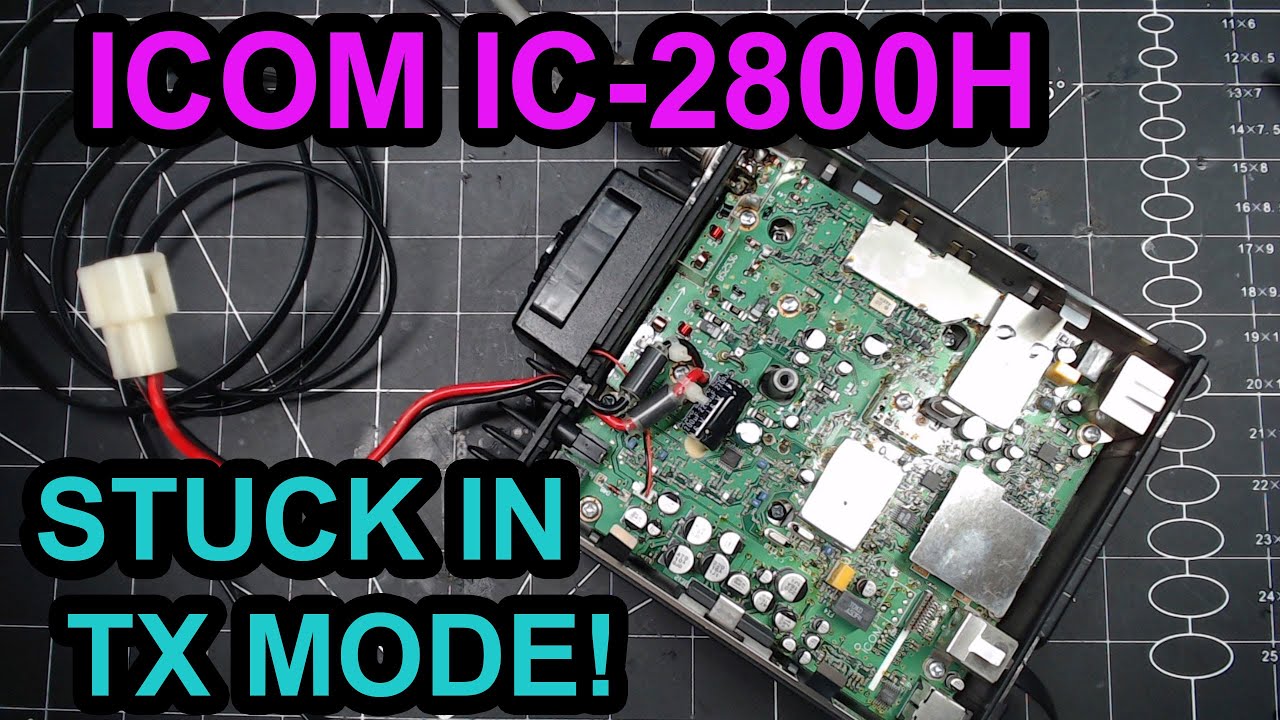 Icom IC-2800H Stuck in transmit - YouTube