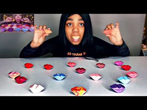 TRYING $100 EDIBLE CHOCOLATE LIPS!(INSPIRED BY @HUNNIBEE ASMR) - YouTube
