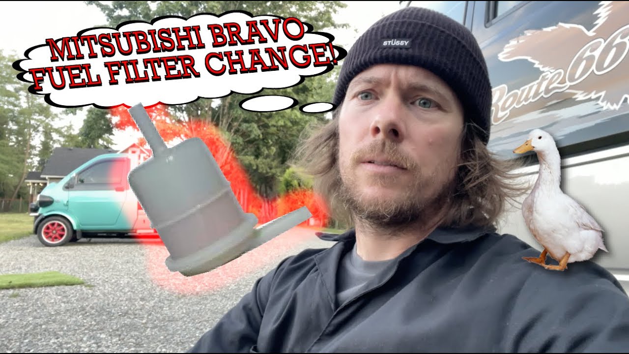 Fuel Filter Change On Mitsubishi Bravo Route 66 Carburetor U44V U43V - YouTube