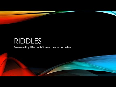 Guess the Riddles - YouTube