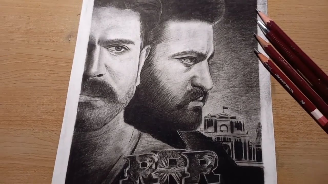 How to Draw a RRR Poster Just 10 Minutes - YouTube