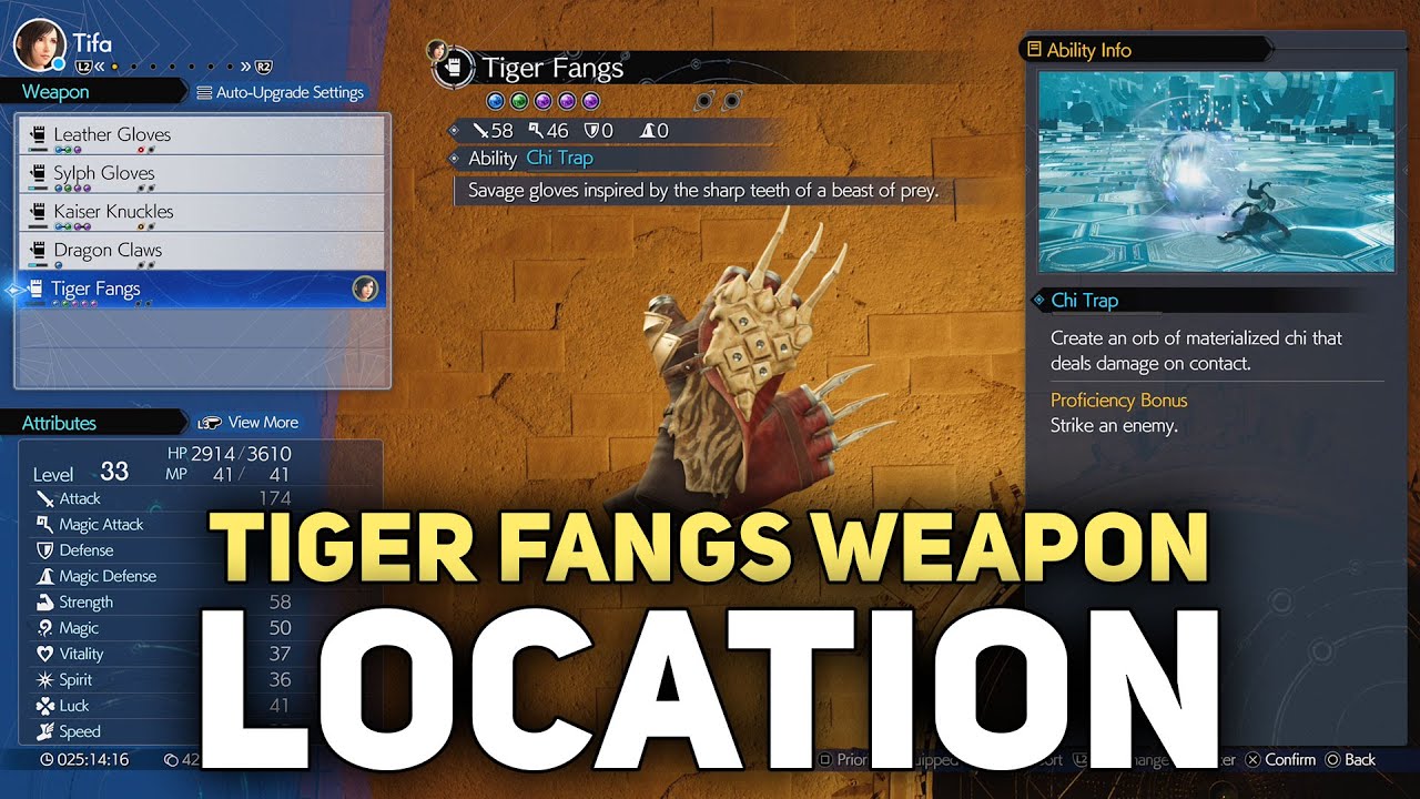 FF7 Rebirth - Tiger Fangs Weapon Location Tifa (Gongaga Reactor Chest ...