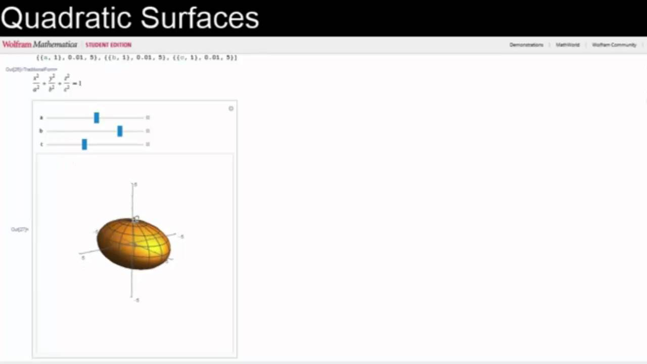 Mathematica Ellipsoid - YouTube