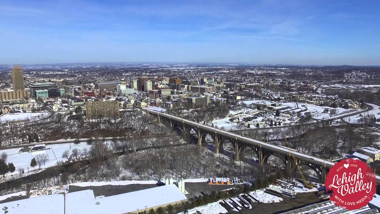 Allentown, Pennsylvania From the Sky - YouTube
