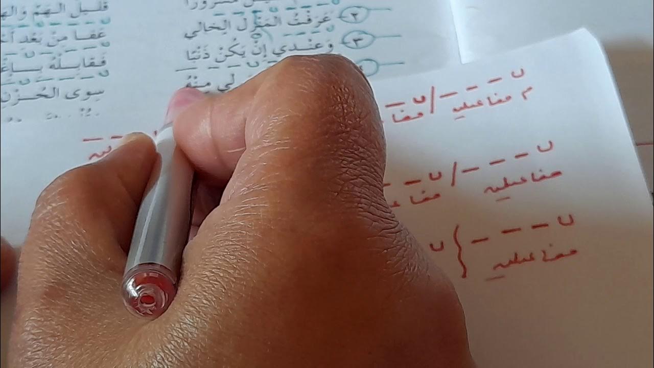 اللغة العربية الصف العاشر حل تدريبات بحر الهزج Youtube
