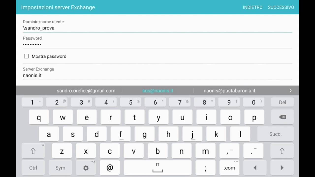 Kerio Connect: creare un account ActiveSync su Android - YouTube