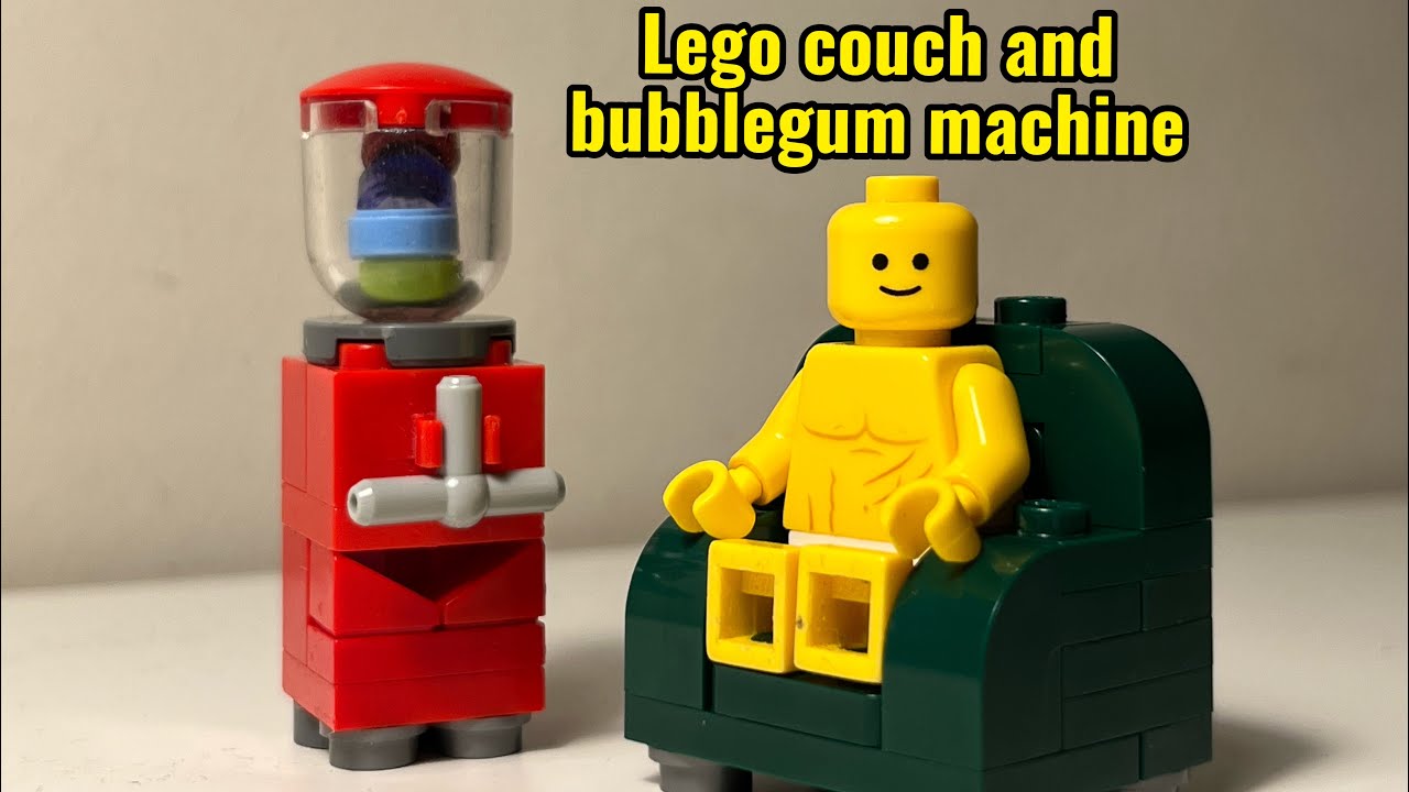 Lego Couch & Bubblegum Machine Tutorial - YouTube