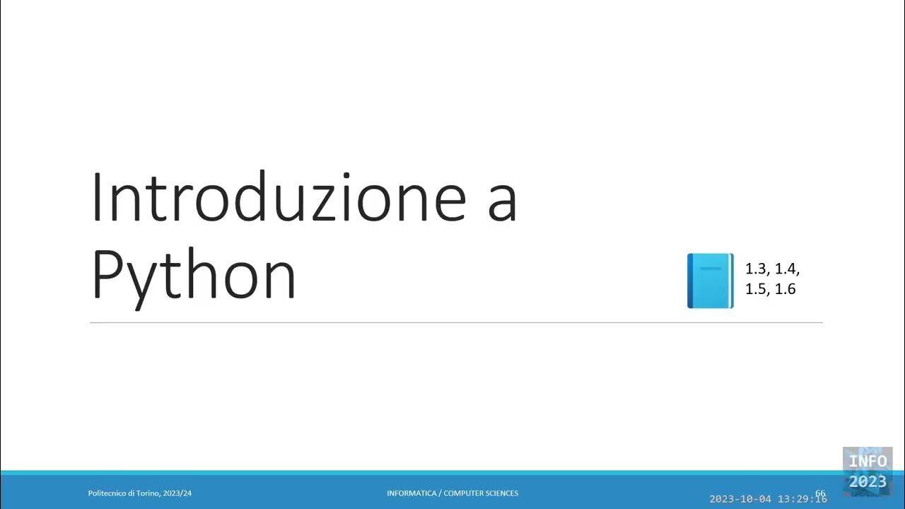 Info-2023-L03: Diagrammi di flusso. Introduzione a Python. - YouTube