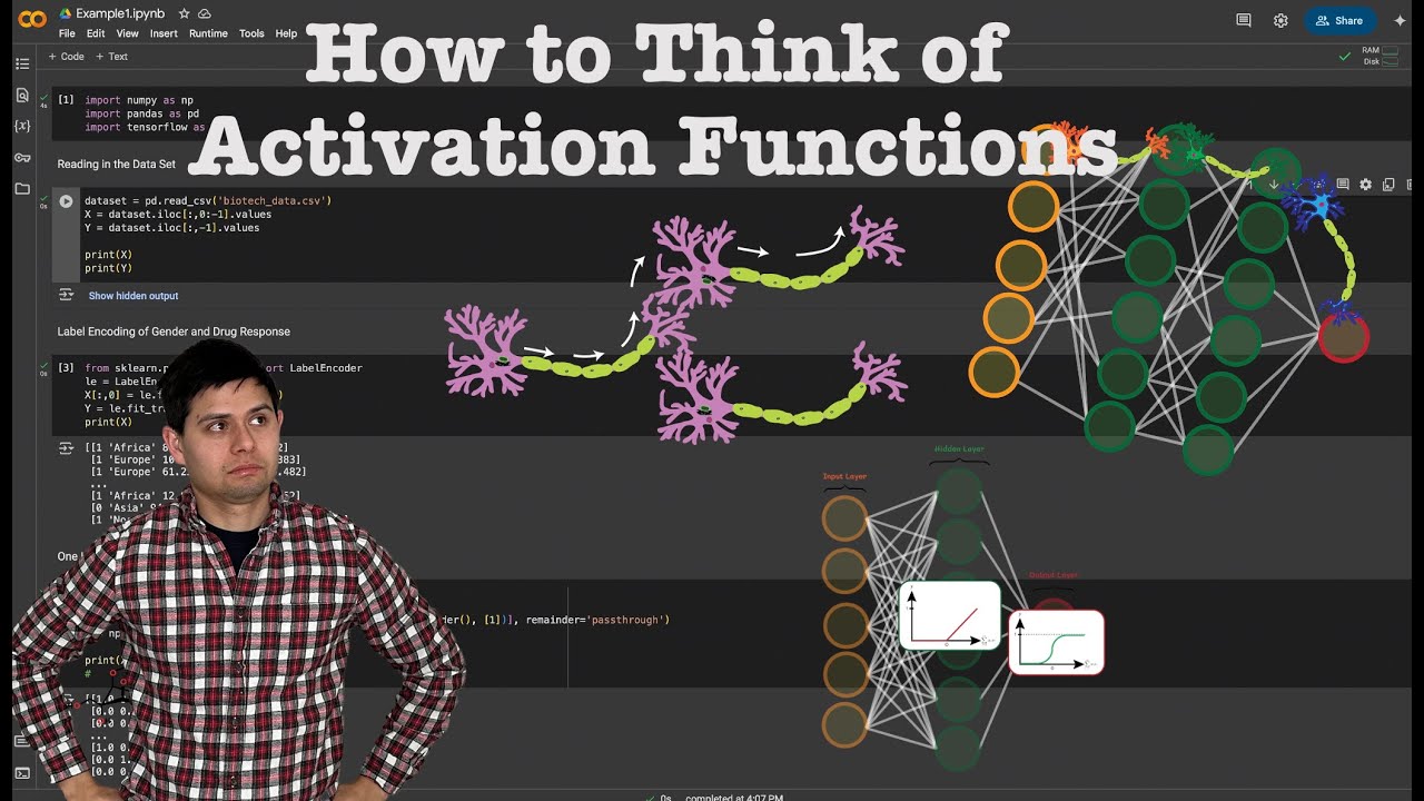 Artificial Intelligence for BioTech 2 | Activation Functions are Like the Axon Hillock - YouTube