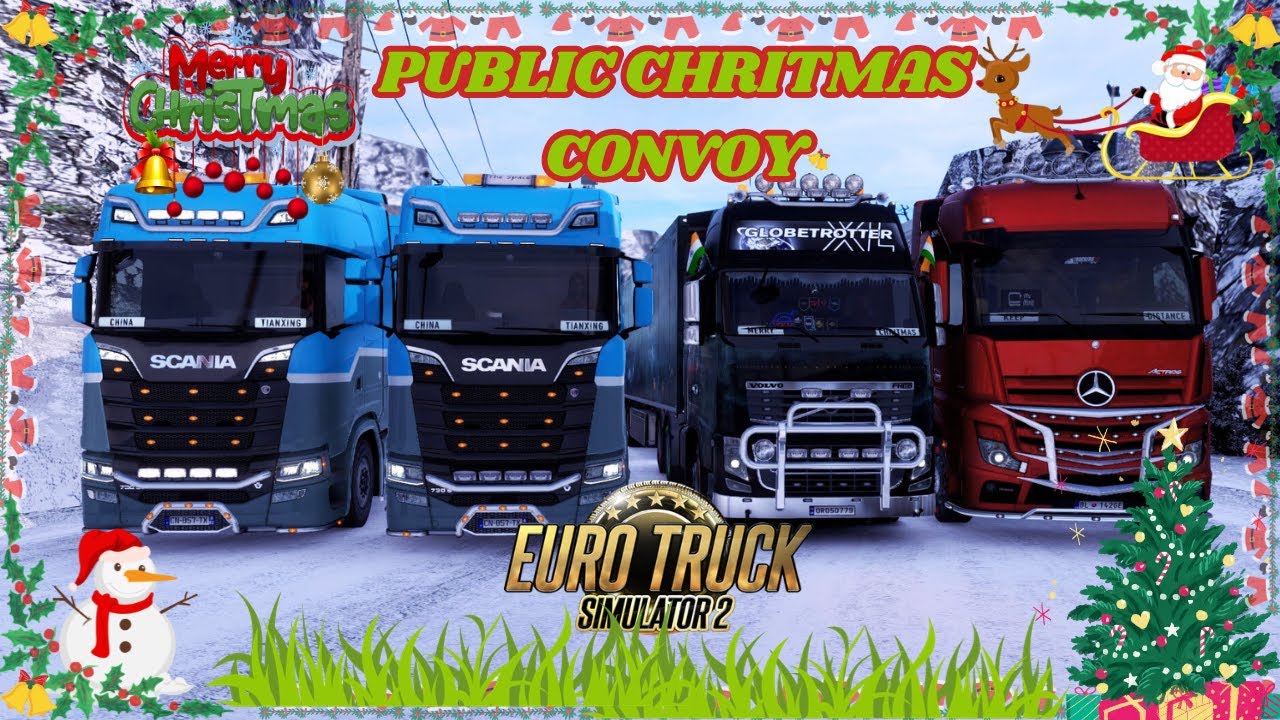 Frosty Winter Mod | Heavy Snow fall | ETS 2 Live | TruckersMP Live ...