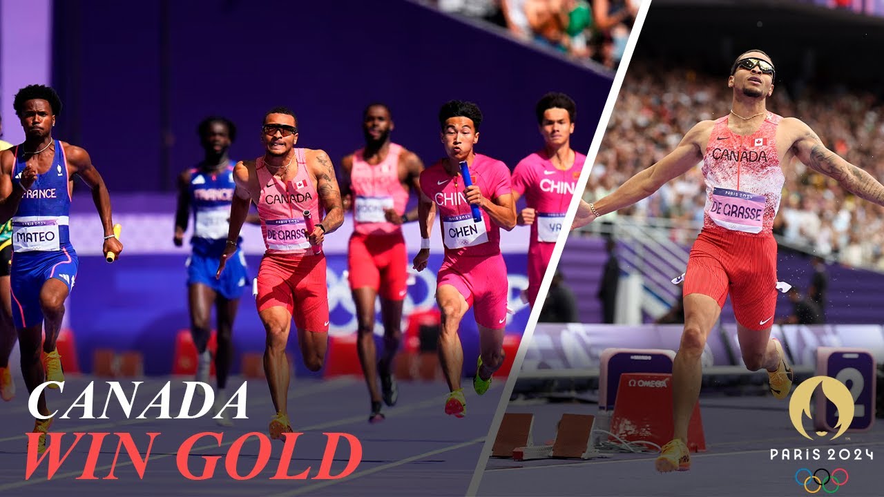 Canada Win Men's 4x100m Relay - Aaron Brown, Jerome Blake, Brendon ...